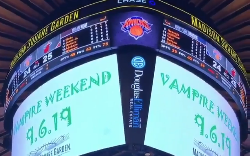 Vampire Weekend Announce MSG Show at Knicks Game