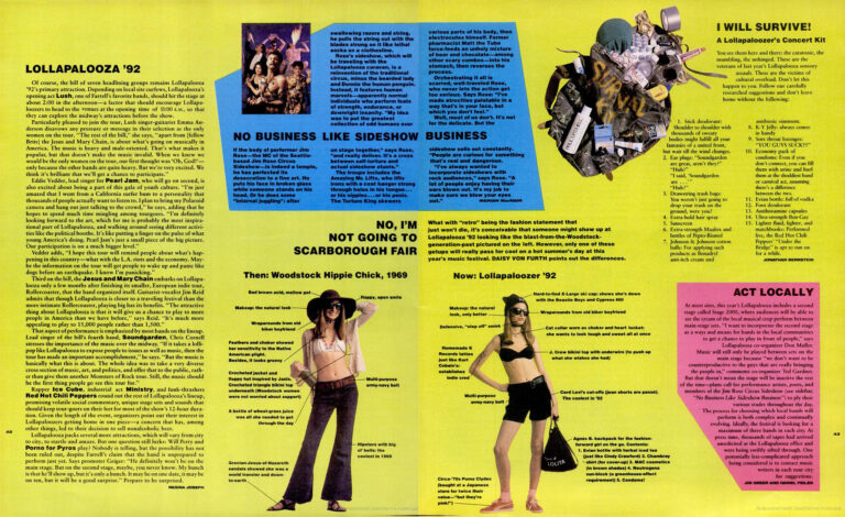 Our Lollapalooza Guide From '92 Was A Tribute To An Age of Grunge ...
